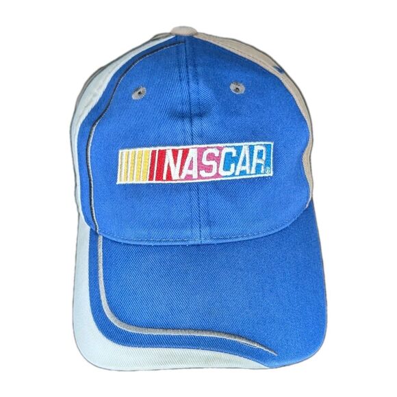 Nascar | Accessories | Nascar Racing Hat Blue Gray Adjustable Strap Cfs ...